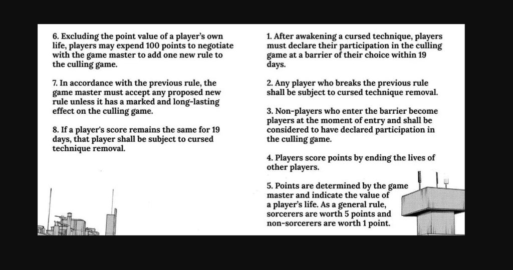 Jujutsu Kaisen: The Culling Game Rules Explained [2021]